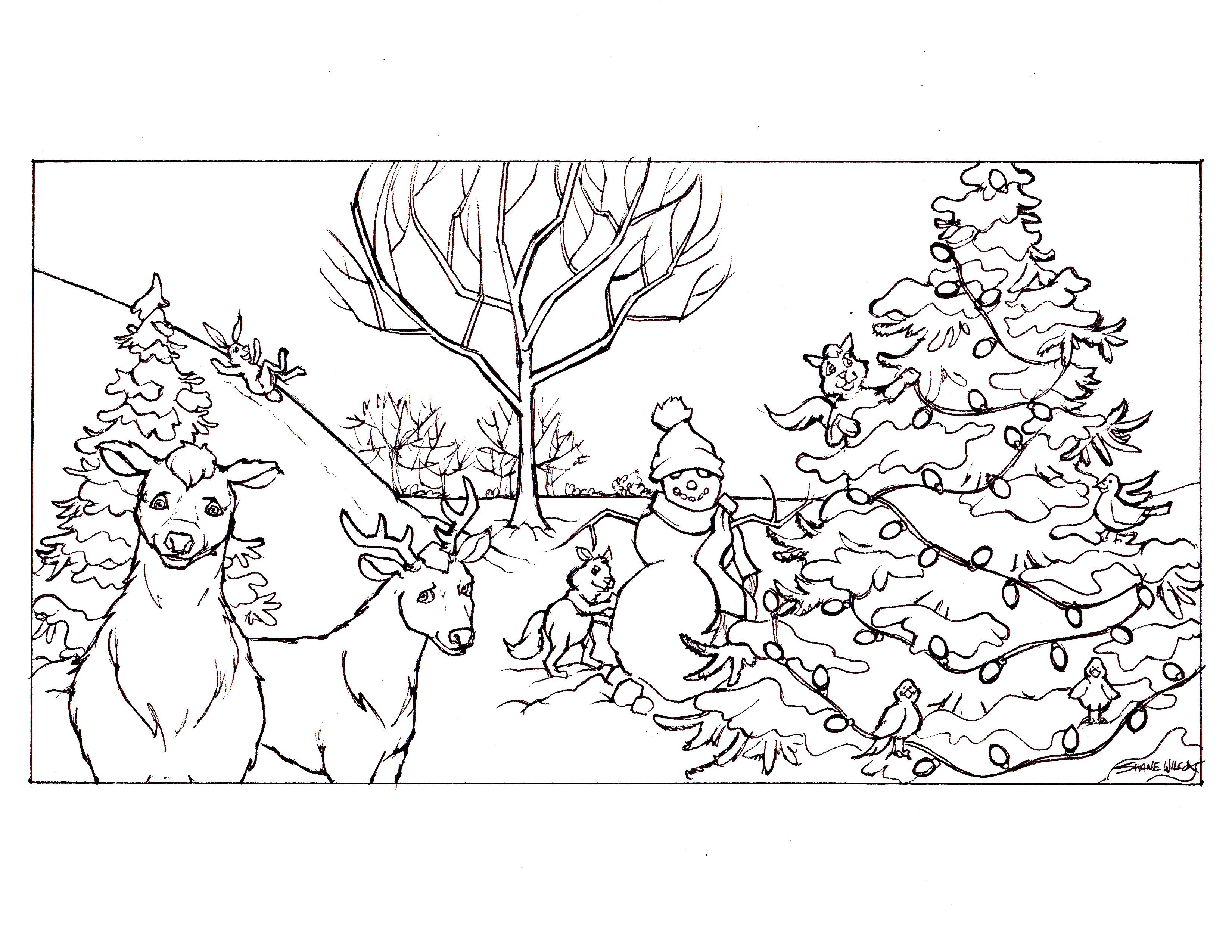 Winterland Colouring Page ~ Digital Download – Studio SHIM